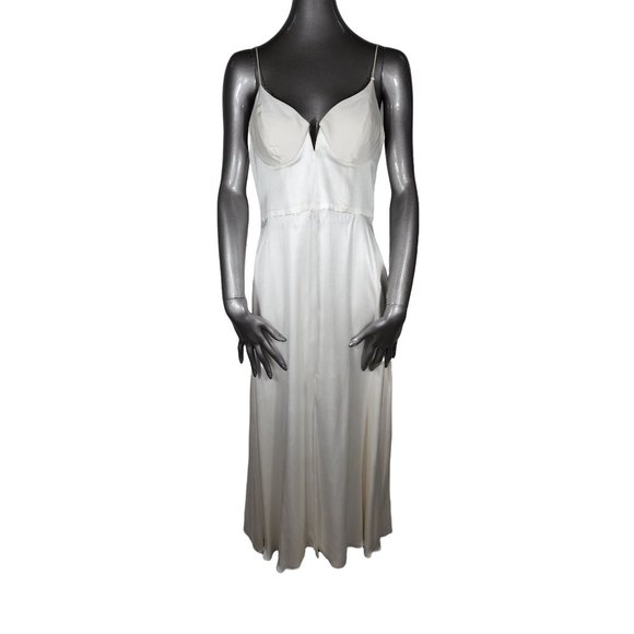 Zimmermann | Dresses | Zimmermann Silk Front Slit Eggshell White Dress ...